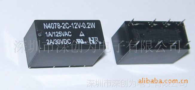 【供应福特继电器N4078-2C-12V-0.2W 8脚2c触点(2组常开常闭) 1A125VAC图片】供应福特继电器N4078-2C-12V ...