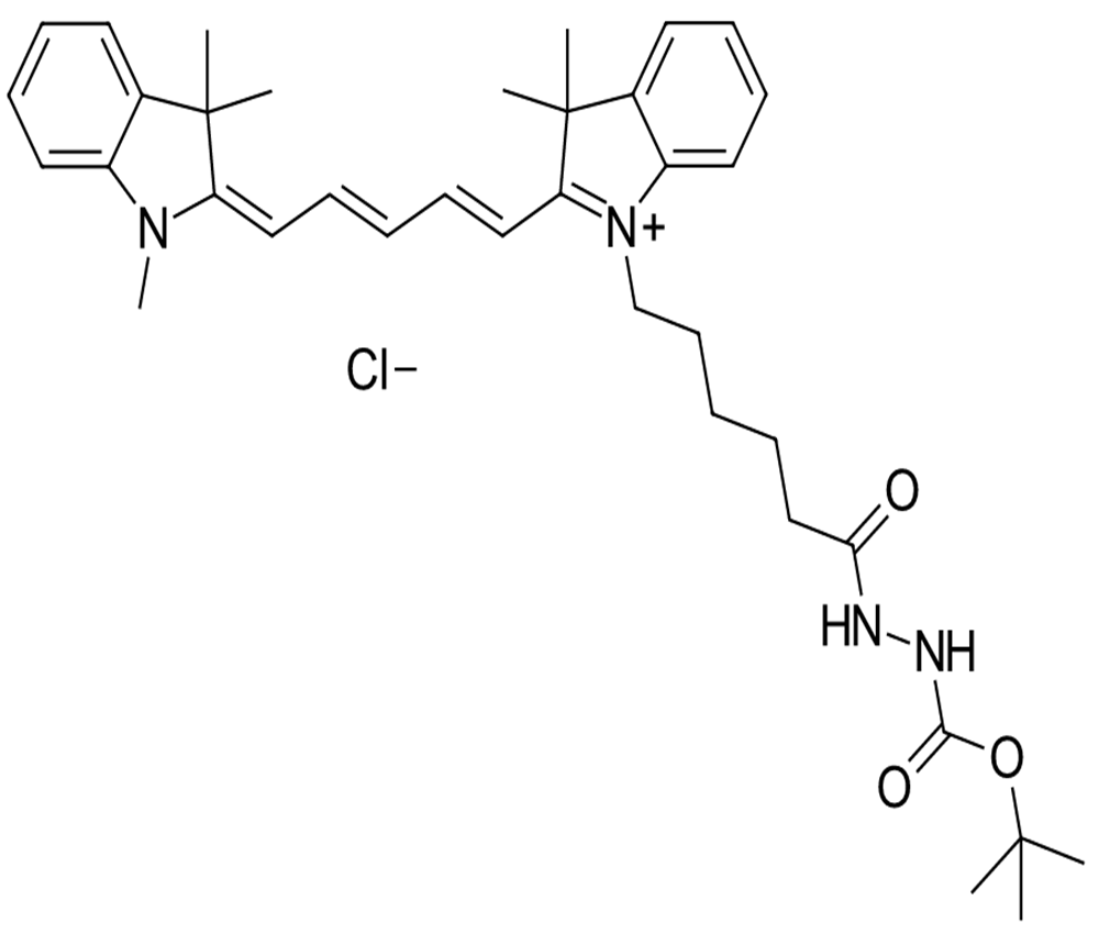 深蓝粉末Cyanine5 Boc-hydrazide，溶于极性有机溶剂（DMF、DMSO）品牌：新研博美生物陕西-盖德化工网