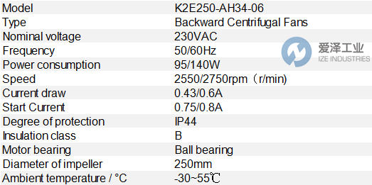 EBM PAPST风机K2E250-AH34-06K2E250-AH34-06-阿仪网