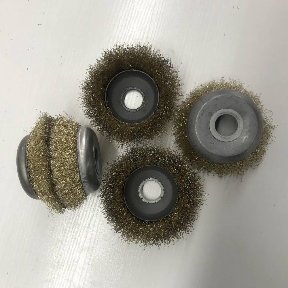 碗型钢丝轮打磨除锈机用钢丝刷100型角磨机钢丝轮抛光钢丝刷子