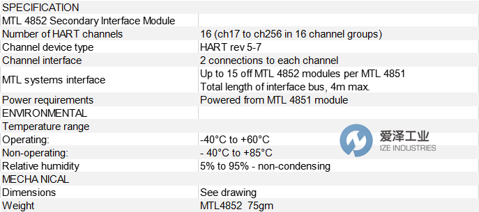 MTL模块MTL4852MTL4852-阿仪网