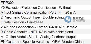 ABB定位器EDP300Y0A2F2BA1PNEDP300Y0A2F2BA1PN-阿仪网