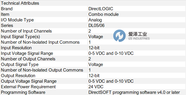 AUTOMATION DIRECT模块F0-2AD2DA-2F0-2AD2DA-2-阿仪网