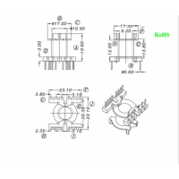 【PQ2020变压器骨架 直插 立式6+8 HX-2025-1】价格_厂家-供应商网