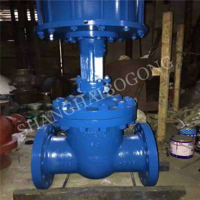 【气动楔式闸阀 Z641Y-25C 铸钢气动法兰明杆闸阀 上海渤工阀门】价格_厂家-供应商网