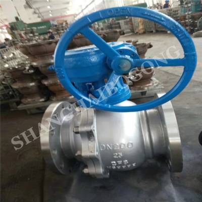 【Q341F-10P 不锈钢涡轮法兰球阀 DN150 工业脱脂球阀】价格_厂家-供应商网