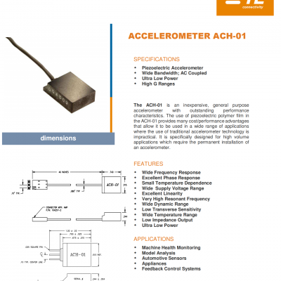 【供应美国MEAS ACH-01采用压电薄膜作为感应元件，性价比高，适合需要***安装的大批量应用】价格_厂家-供应商网